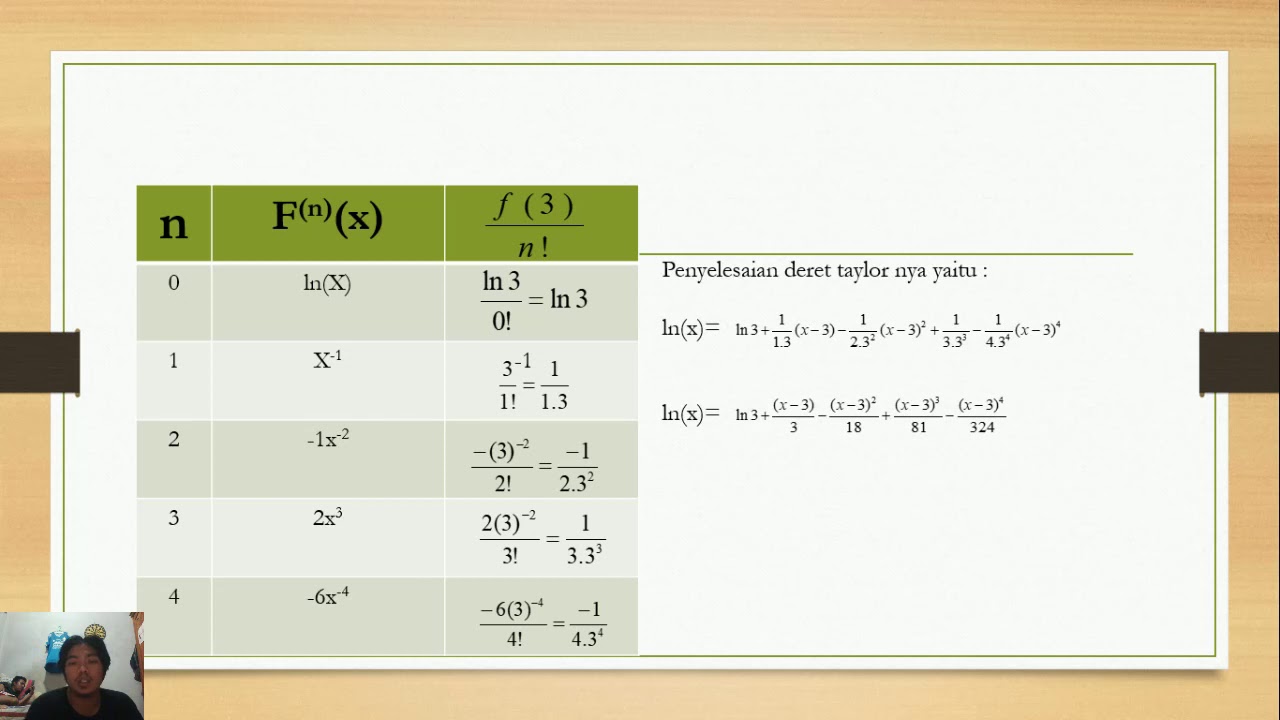 Deret Taylor ln(x) Metode Numerik - YouTube