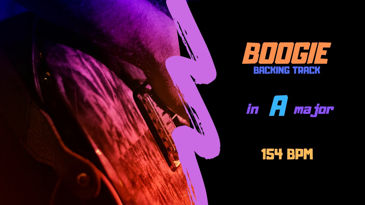 BOOGIE in A major - Guitar Backing Track - 154 bpm Jam Track - YouTube