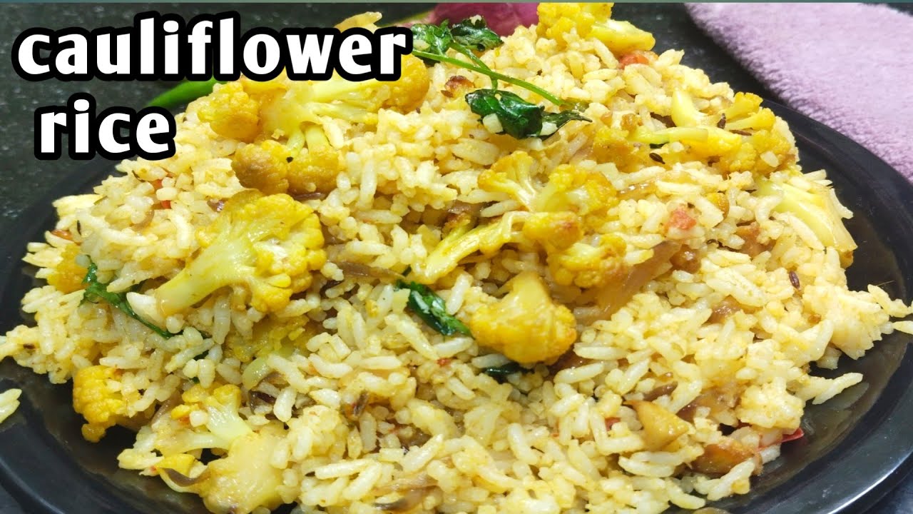 cauliflower rice recipe in telugu for lunch box | cauliflower (Gobi ...