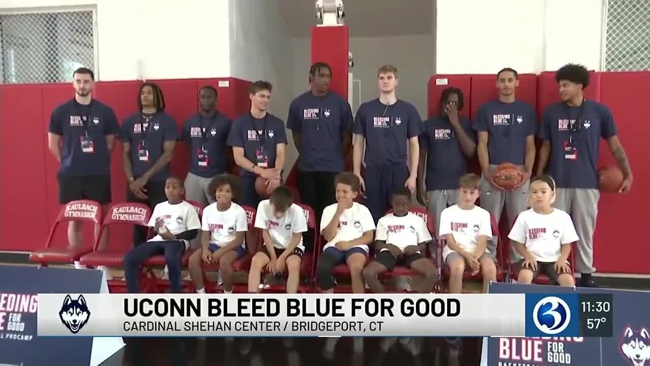 UConn holds "Bleed Blue for Good' event in Bridgeport - YouTube