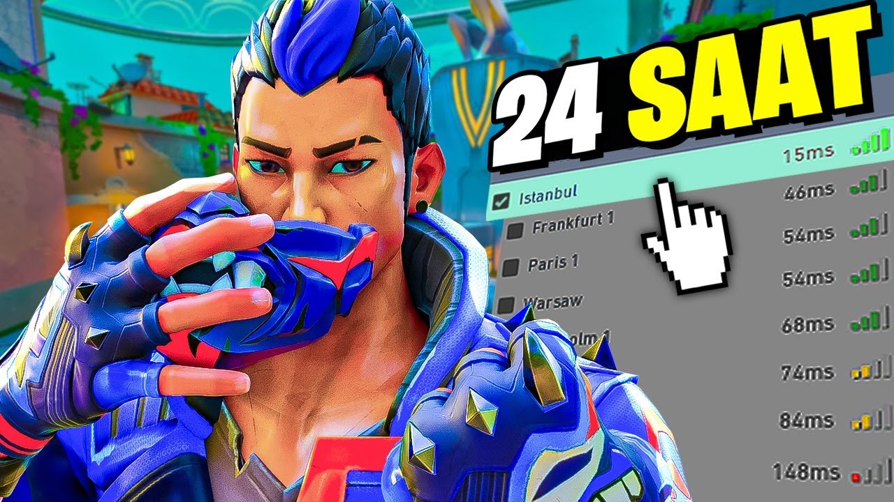 Valorant İstanbul sunucusunda 24 saat geçirdim! - YouTube