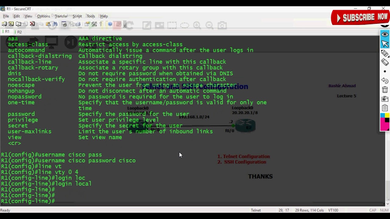 Free Urduhindi Lecture 5 Telnet And Ssh Configuration Youtube