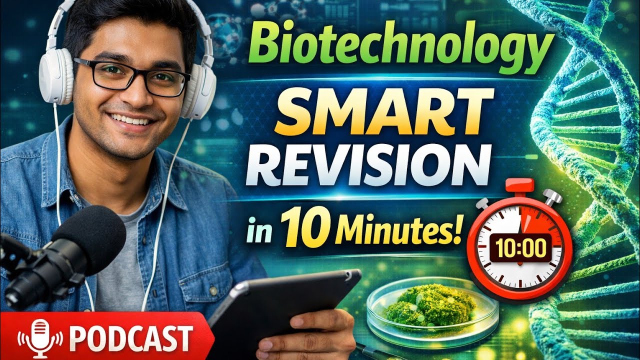 Biotechnology Smart Revision in 10 Minutes | NEET 2026 Biology | Quick ...