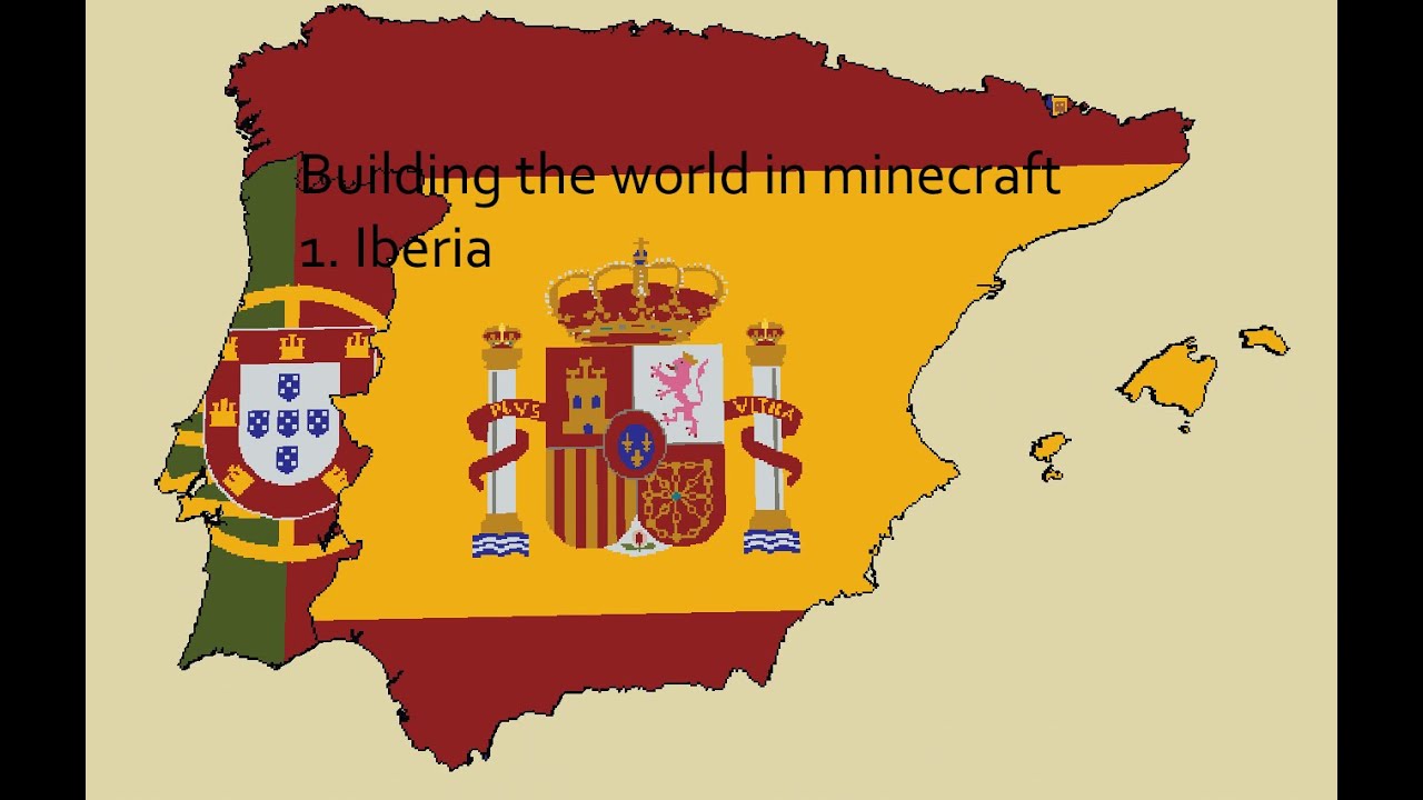 Building the world map in minecraft 1.Iberia - YouTube