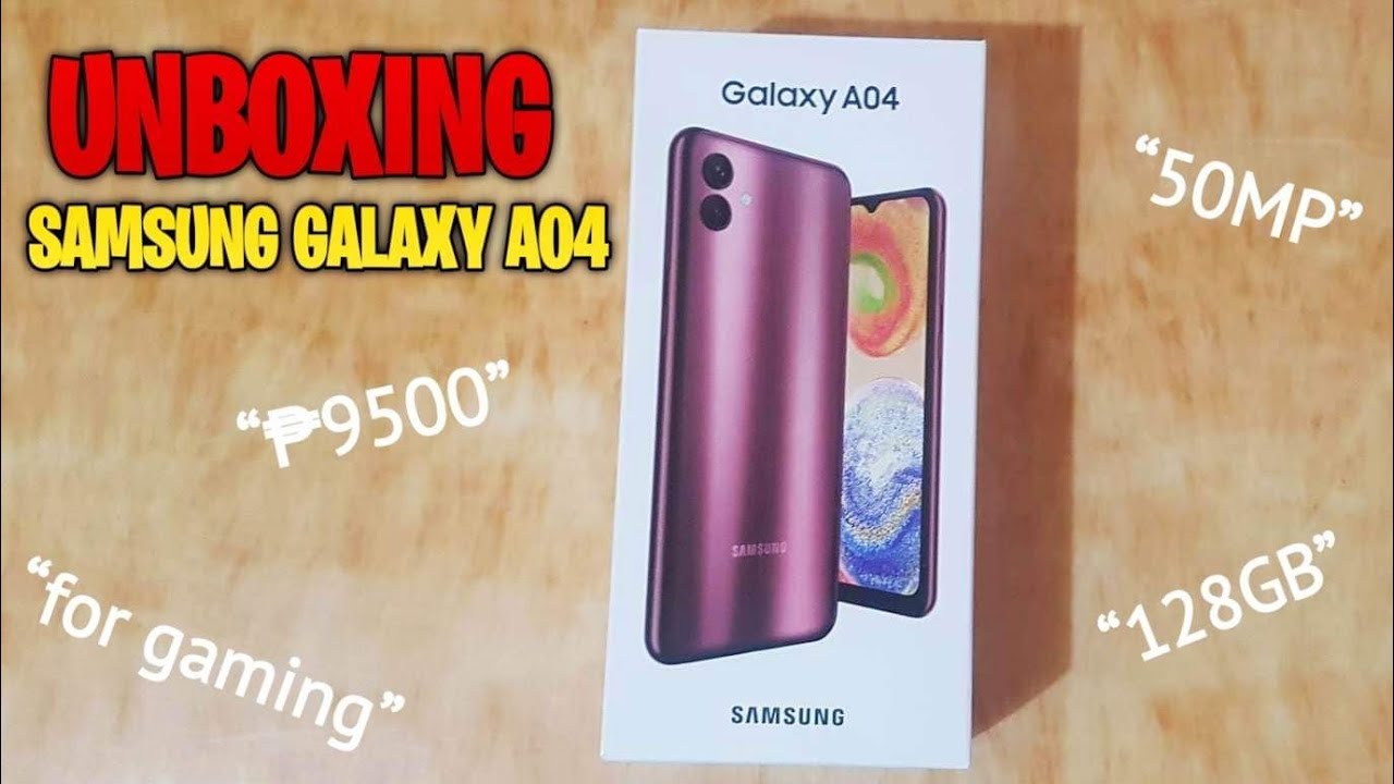 UNBOXING MY NEW SAMSUNG GALAXY AO4 || AggreYT || - YouTube