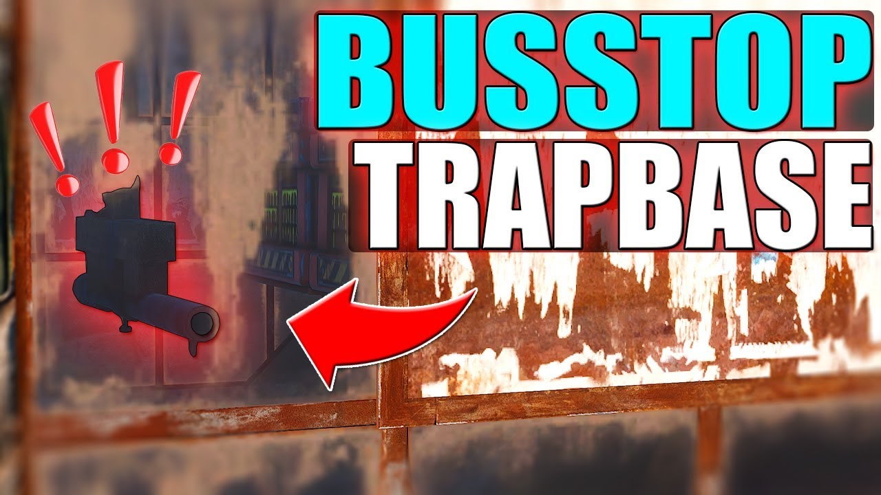 BUS STOP AND TRAPBASE IN ONE |Rust Base Building - YouTube