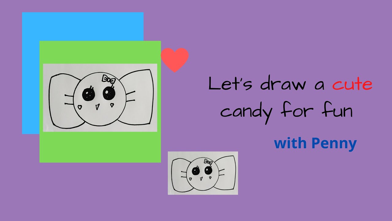 How to Draw a Cute & Easy Candy Step By Step - YouTube
