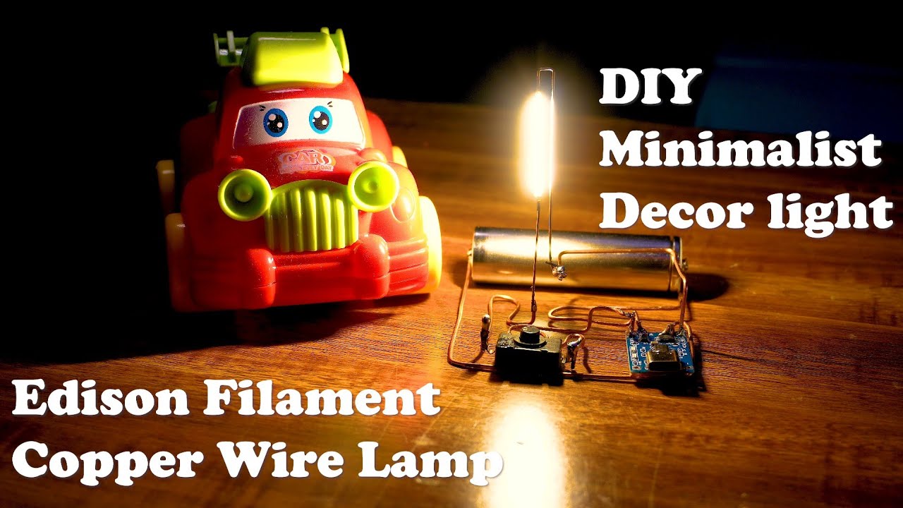 (Satisfying)DIY-Minimalist Decor Light Using Edison Filament LED Copper ...