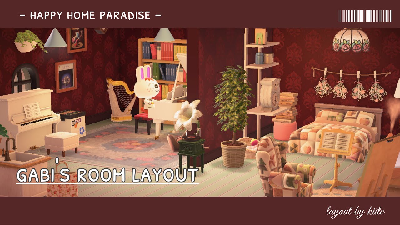 【ハピパラ】 ペチカの海辺のナチュラルレトロなお部屋 | gabi room layout | ACNH DLC | 別荘【あつ森 ...