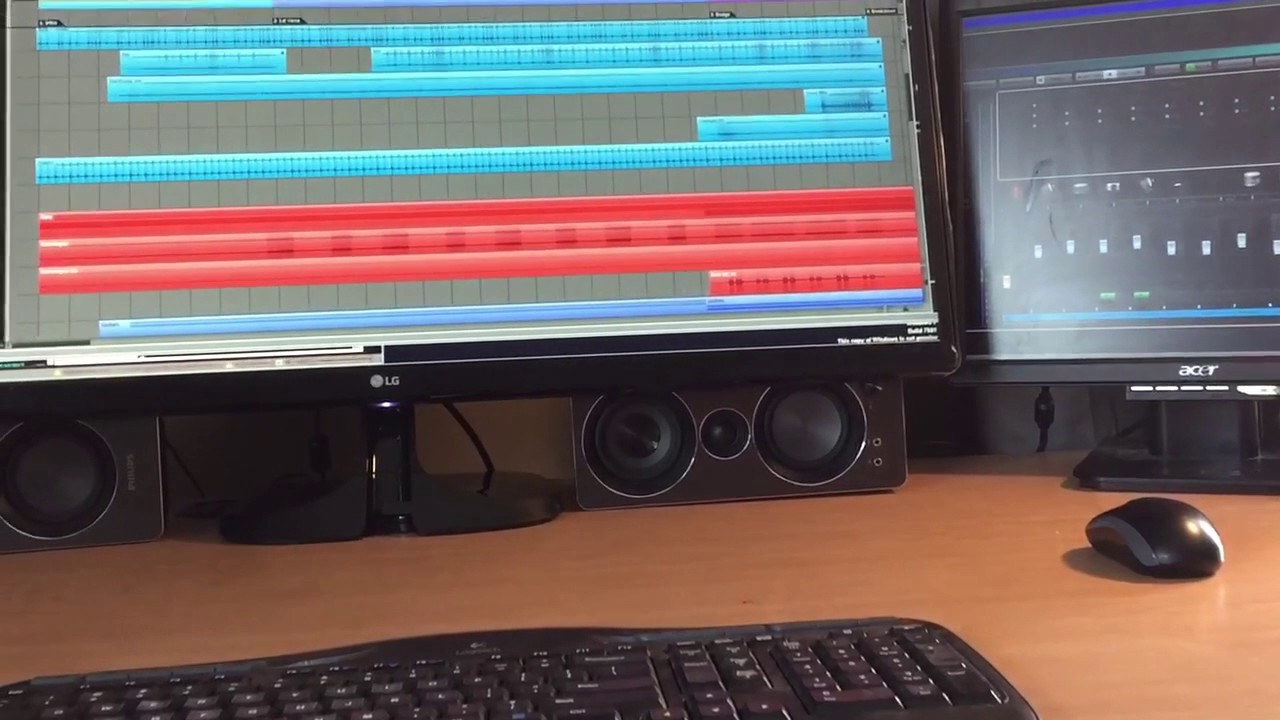 Lg 34 inch ultrawide DAW Cubase 7 pc desktop tour - YouTube