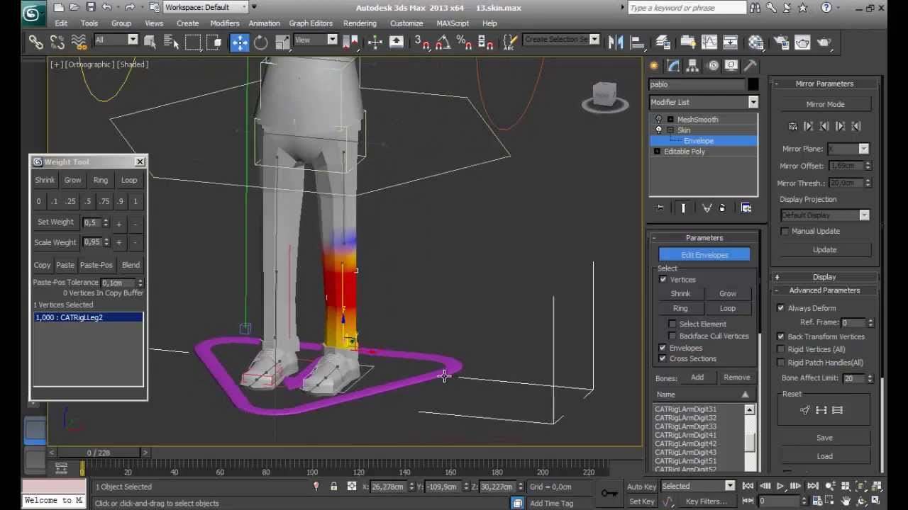 3D Max | Scale a CAT with Skin - YouTube