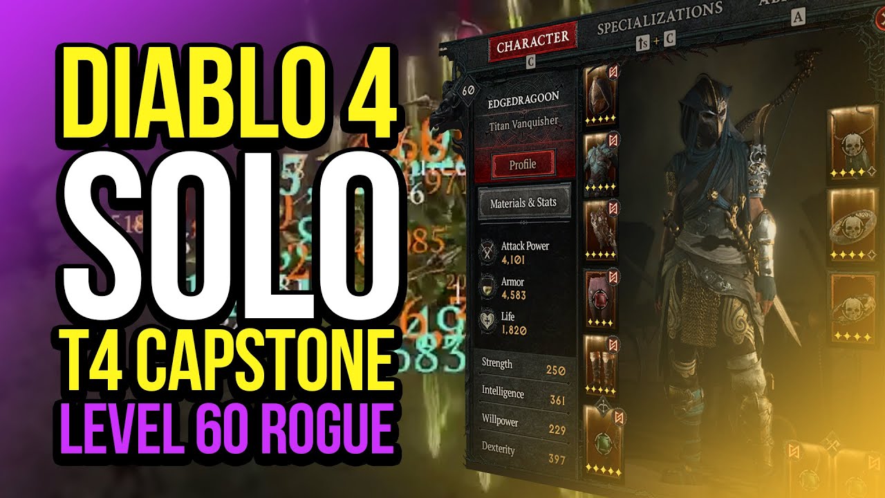 Beating T4 Capstone Boss Solo at level 60 - Diablo 4 - YouTube