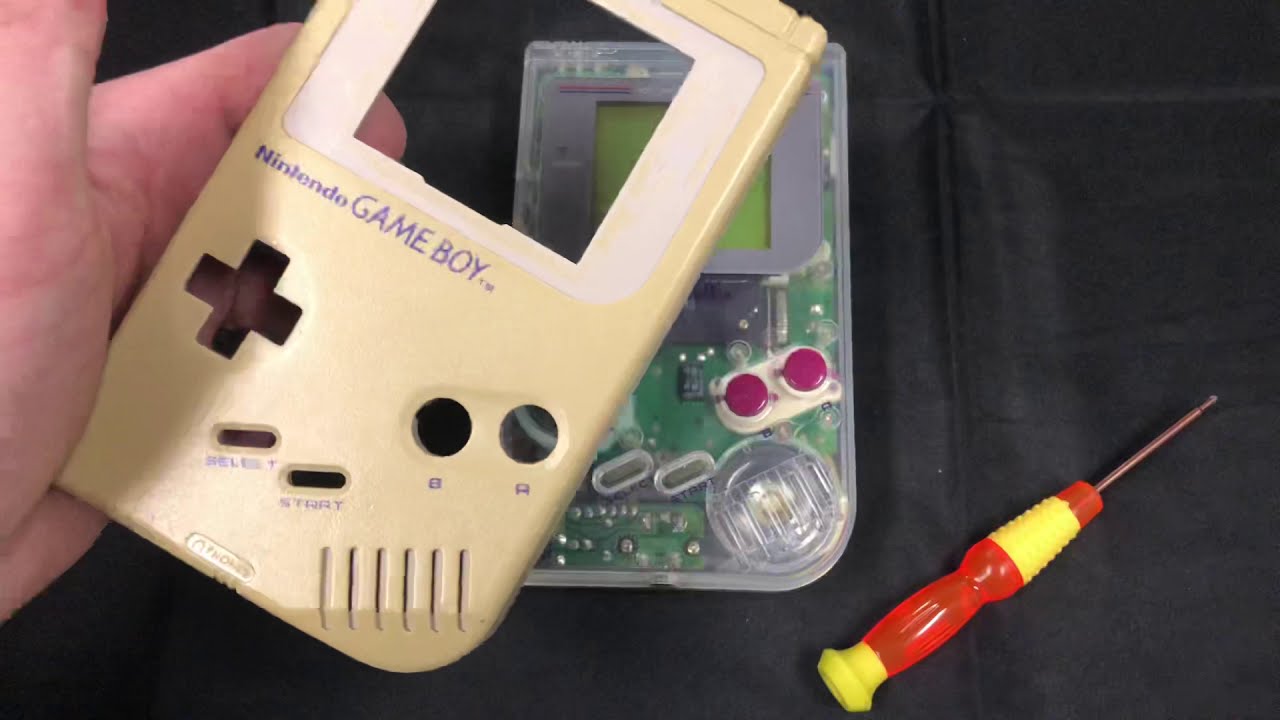 Behuizing vervangen, Game Boy transparante / transparent shell - YouTube