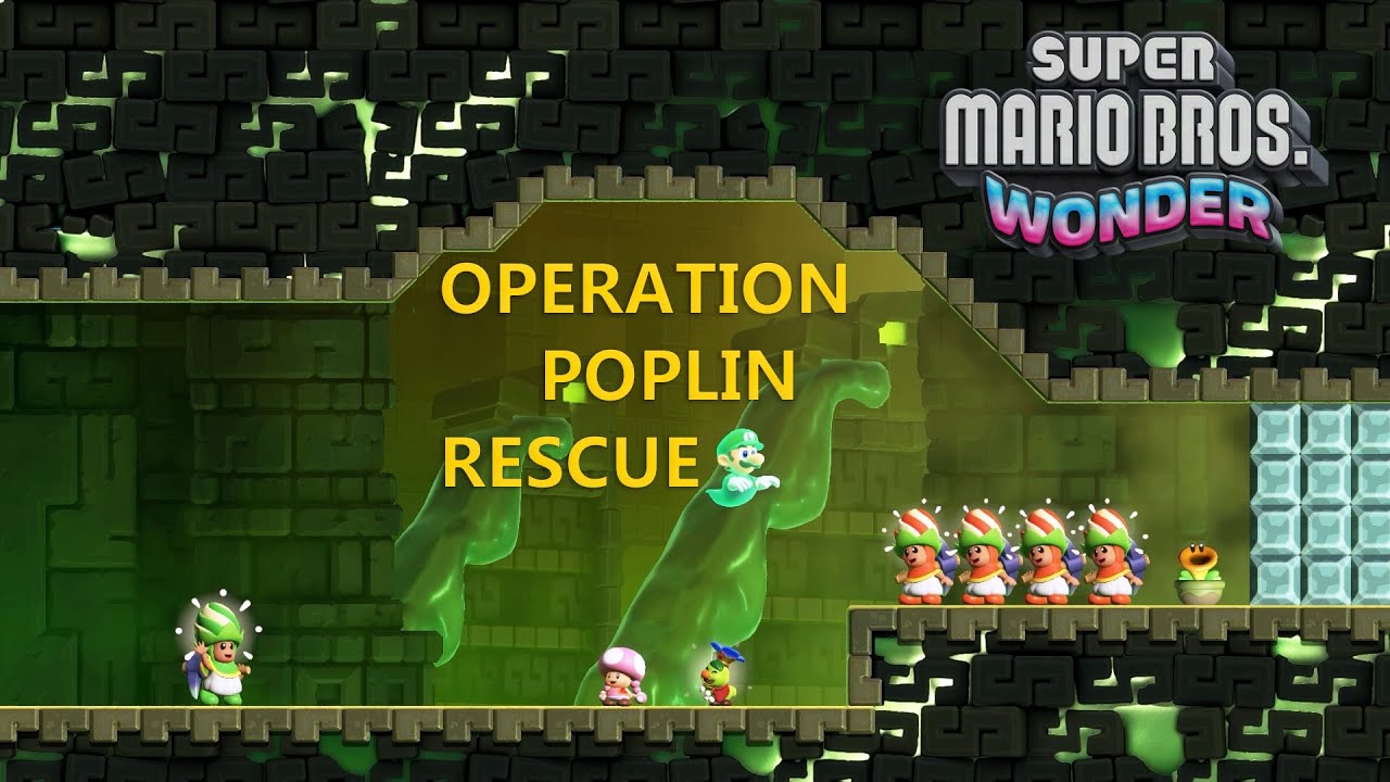 Super Mario Bros. WONDER - Operation Poplin Rescue | 2 players | 2025 ...