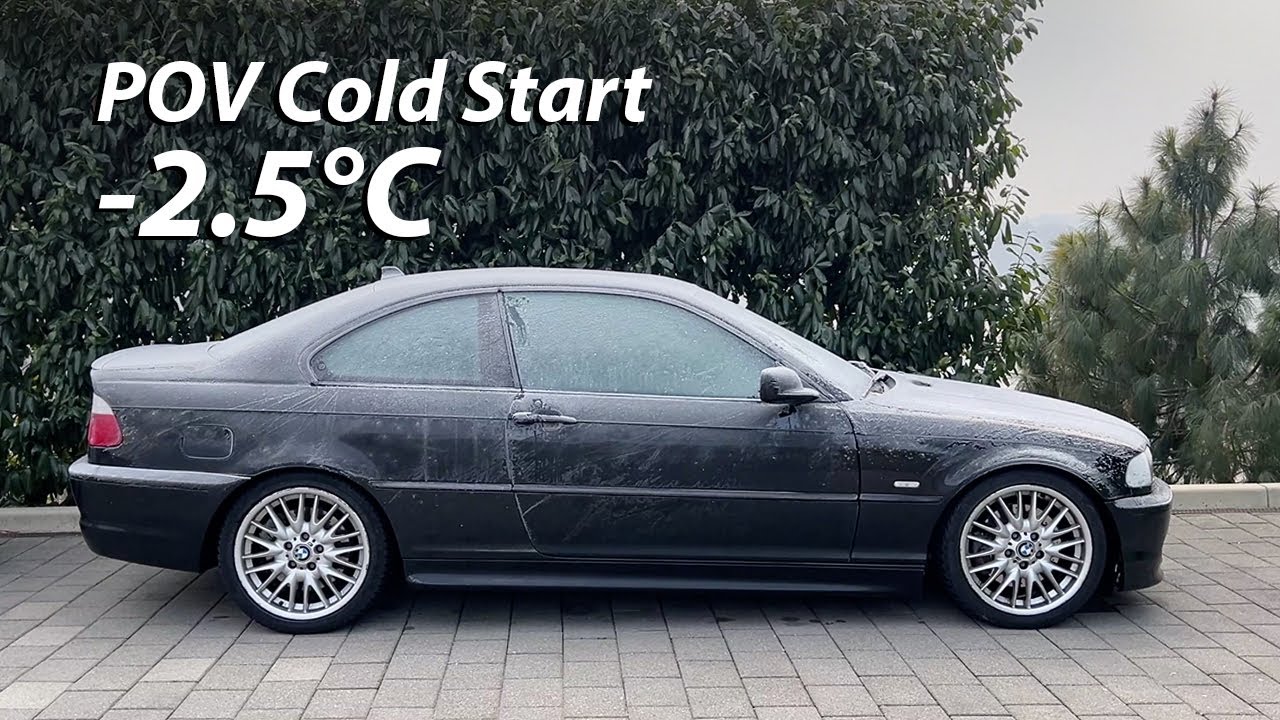 2001 BMW E46 330Ci Winter Cold Start - YouTube