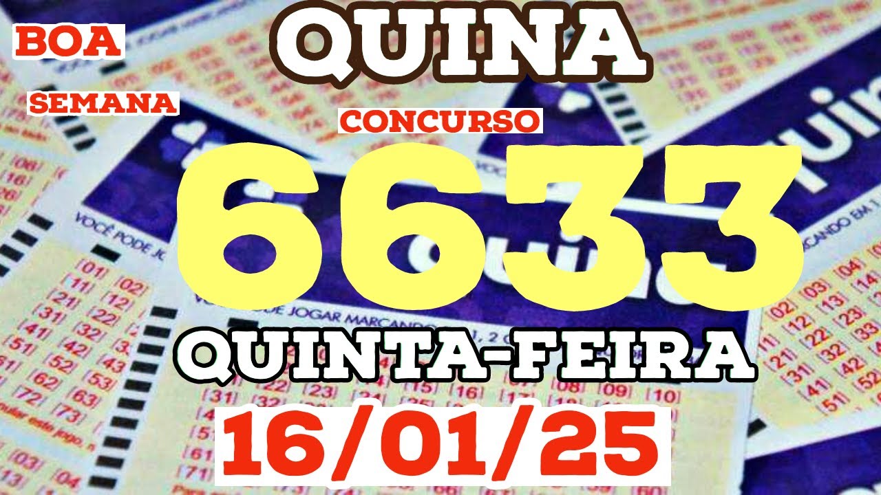 QUINA CONCURSO 6633 ACUMULADA R$: 6.600.000,00 - YouTube