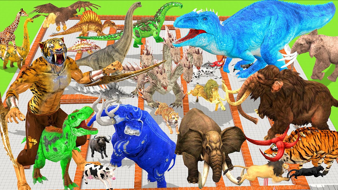 EPIC GIGA SABER TOOTH DEATHRUN The Toughest of All Animals Dinosaurs ...