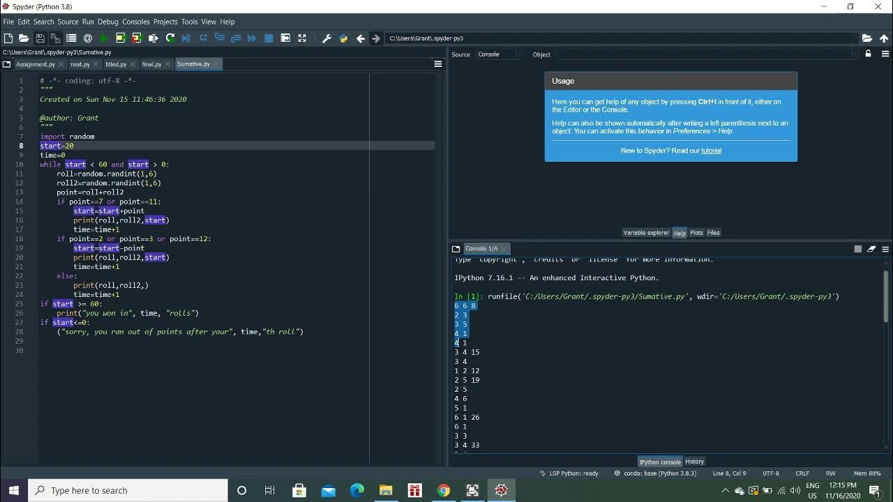 TUTORIAL: How to make a simple dice game in python programming - YouTube