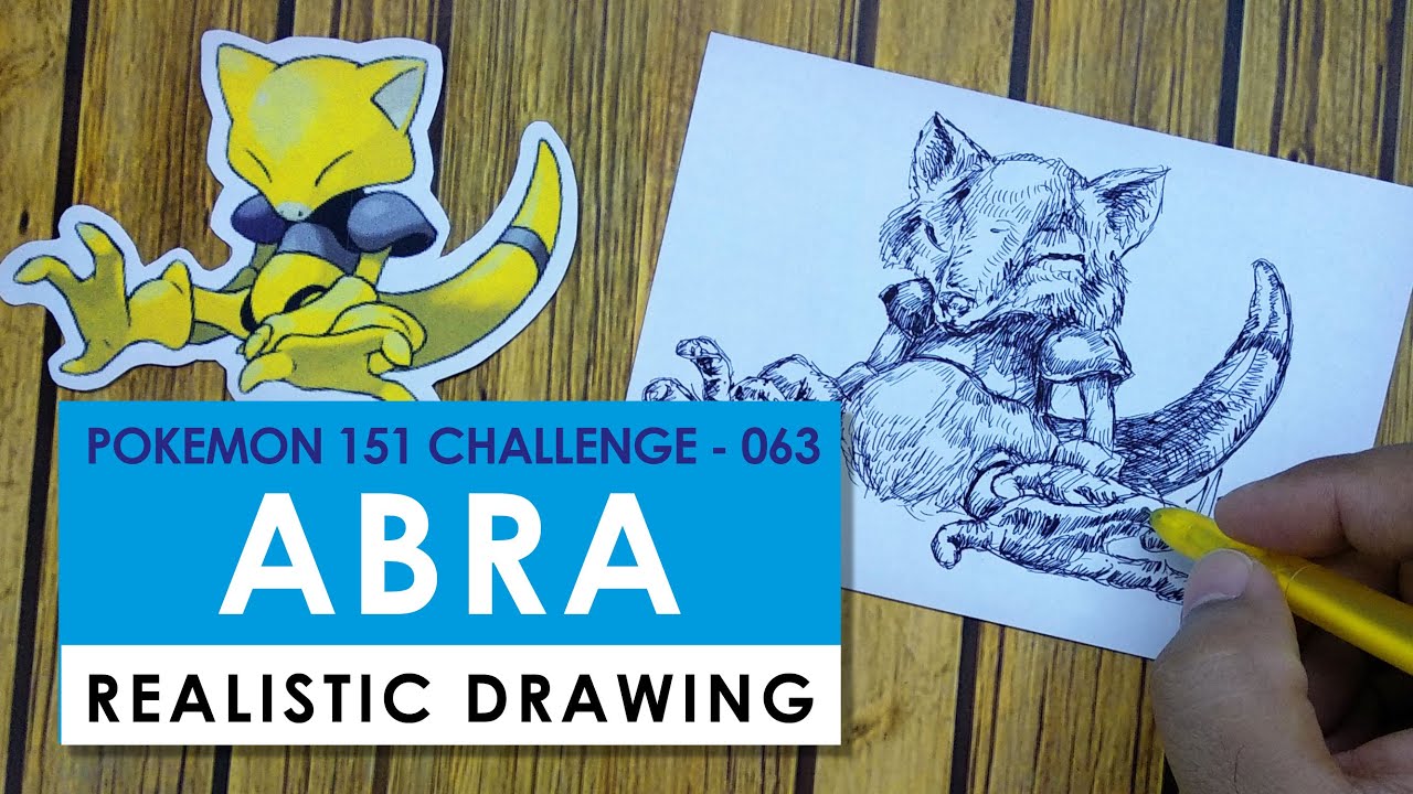 POKEMON ABRA - HOW TO DRAW (REALISTIC) - YouTube