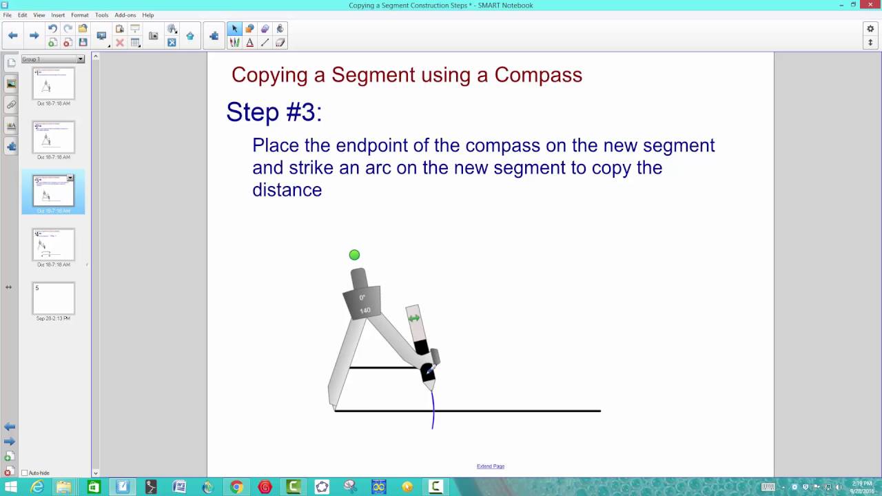 construction copy a segment - YouTube