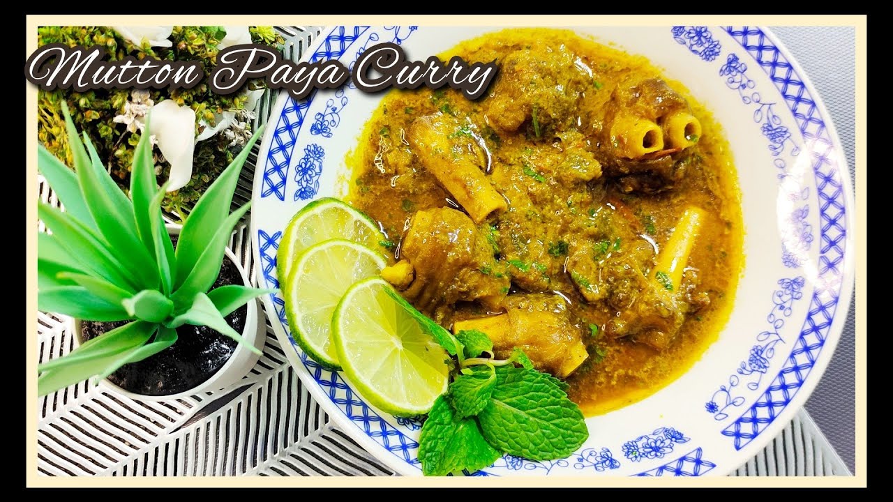 MUTTON PAYA/TROTTERS CURRY Recipe by DinnerDiary - YouTube