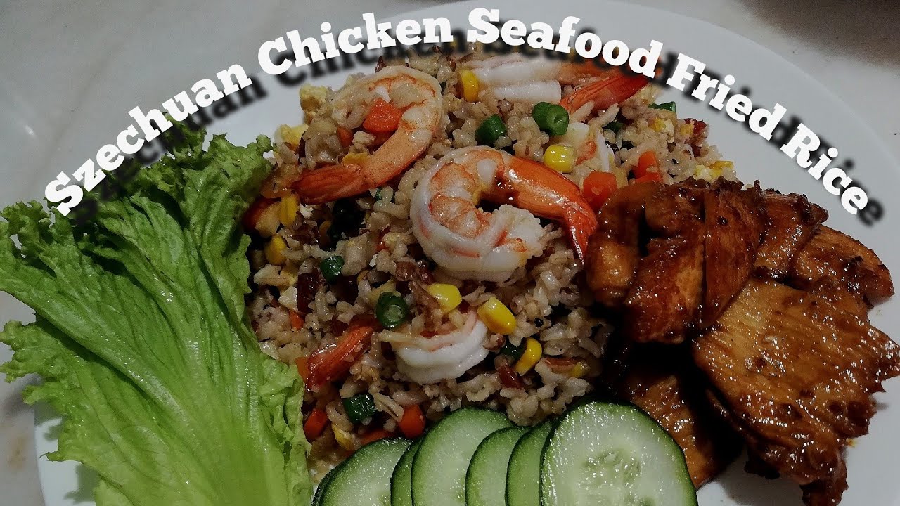 Szechuan Chicken Seafood Fried Rice - Arlyn Healthy Home Cuisines - YouTube