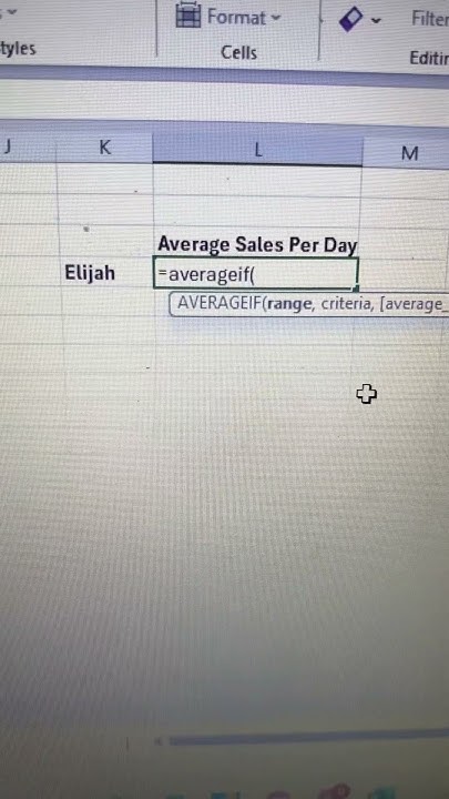 How to use the AVERAGEIF formula in Microsoft Excel! #microsoftexcel - YouTube
