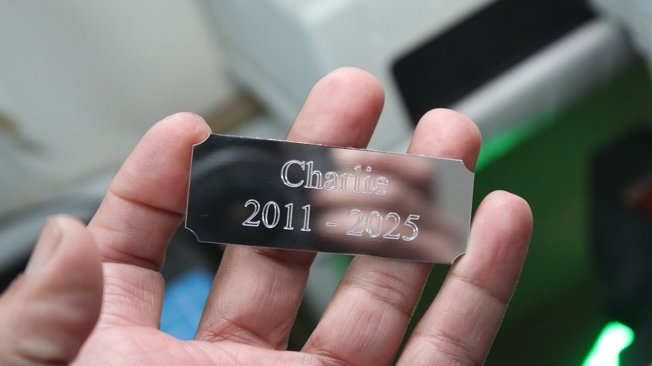 Custom Engraving Silver Plate Engraved with Name and Year - YouTube