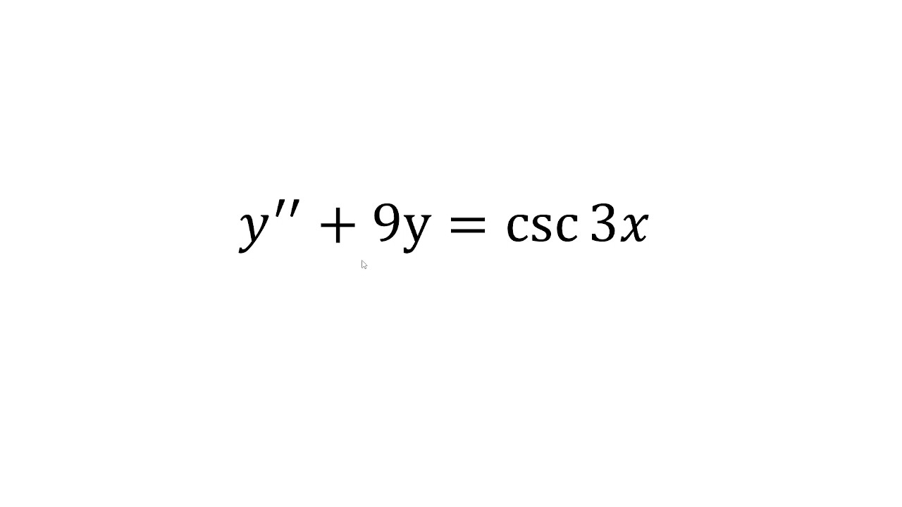  9y csc 3 YouTube