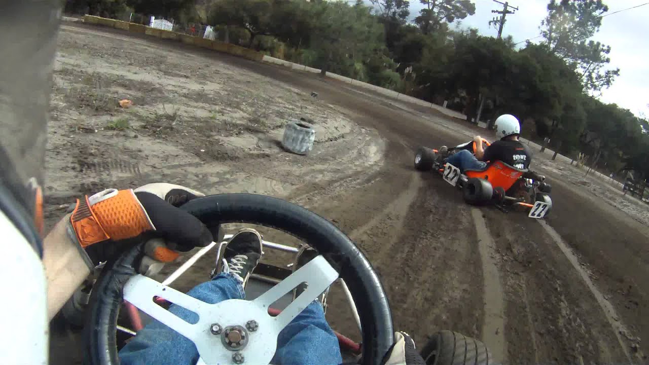 Backyard Kart racing long track - YouTube
