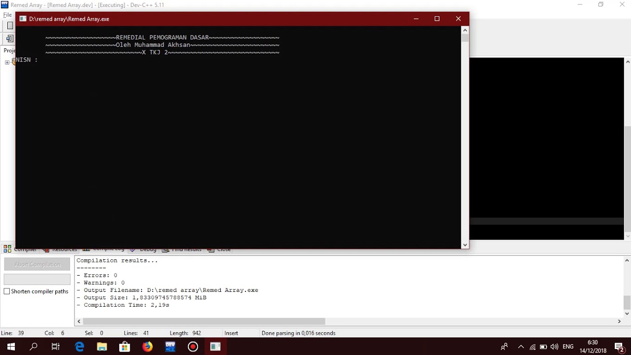 Contoh Array C++ part 2 - YouTube