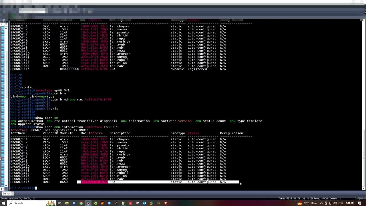 How to bind onu mac and onu configure in BDCOM OLT || FULL Tutorial - YouTube