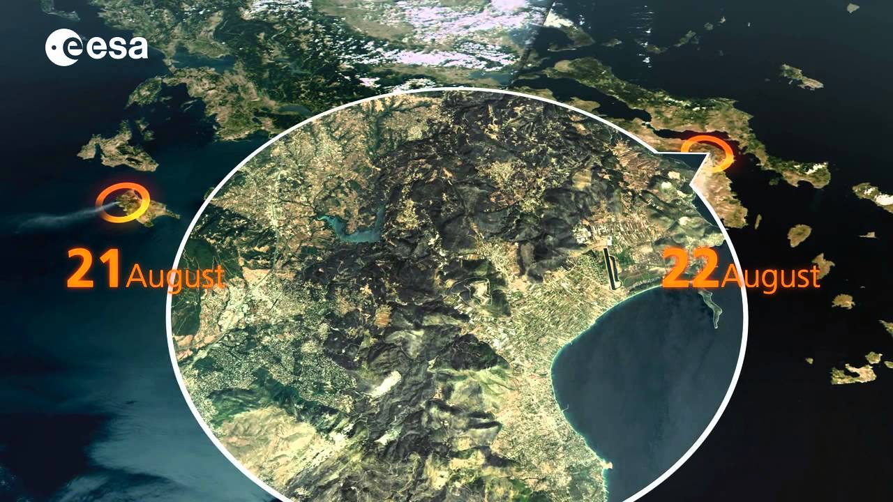 Δορυφορική απεικόνιση πυρκαγιών - YouTube