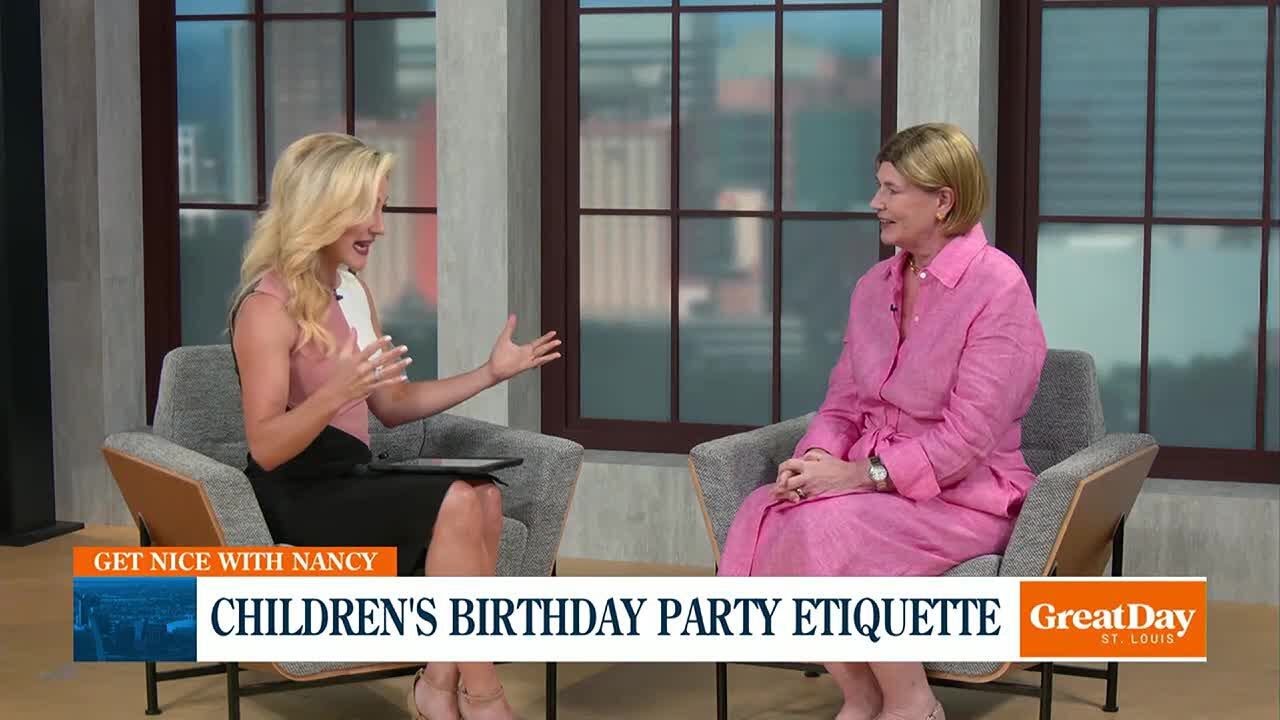 Get Nice With Nancy: Children's Birthday Party Etiquette - YouTube