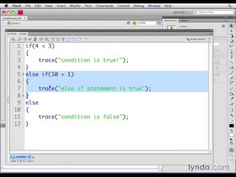 64. Flash & AS3 - Defining conditional statements - YouTube