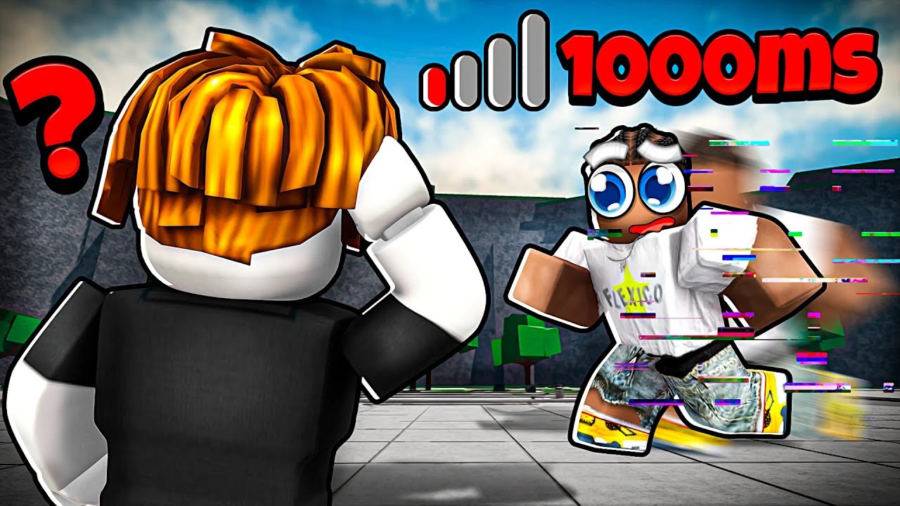 Playing With 1000 PING In Roblox The Strongest Battlegrounds - YouTube