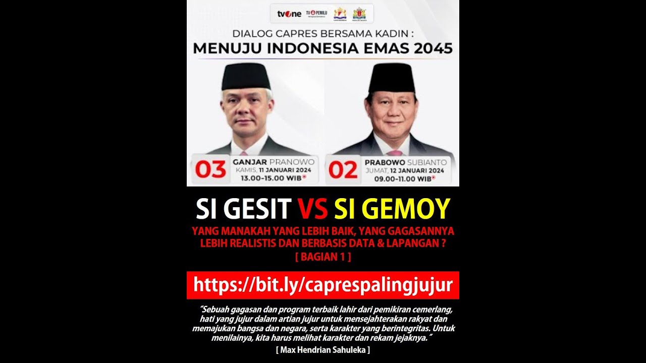 SI GESIT VERSUS SI GEMOY DALAM DIALOG CAPRES BERSAMA KADIN [BAGIAN 1 ...