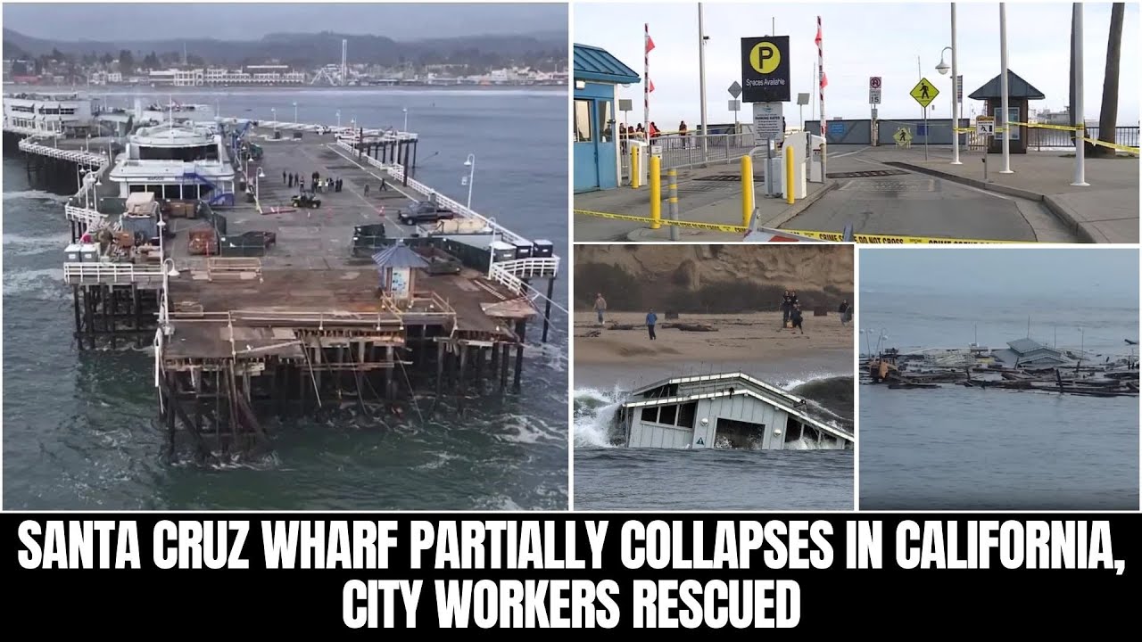 Santa Cruz Wharf Collapse: Workers Rescued! - YouTube