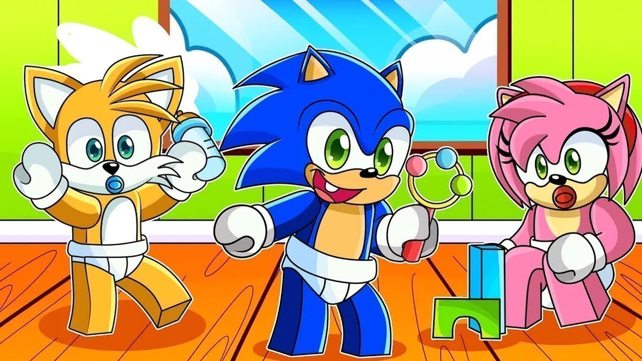 ¡SONIC Y TAILS SE CONVIERTEN EN BEBÉS EN ROBLOX! - YouTube