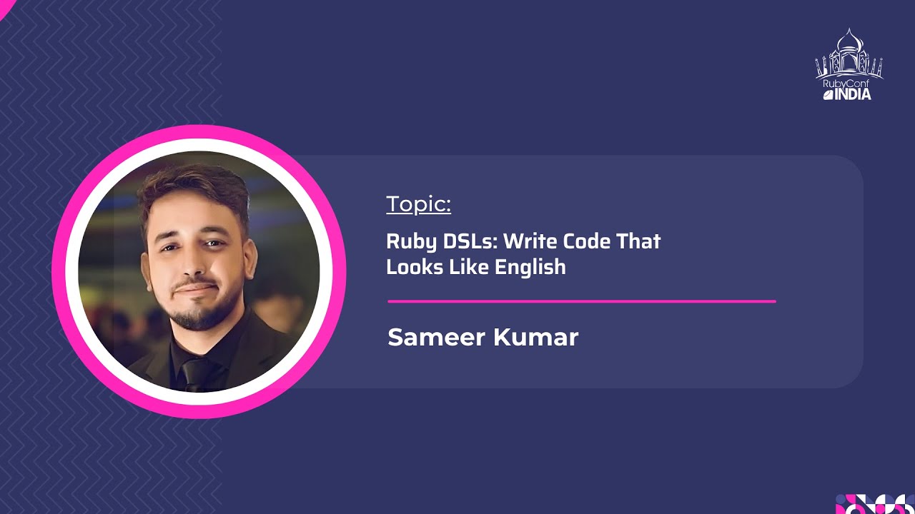 Sameer Kumar - Ruby DSL’s: Write Code that Looks like English - YouTube