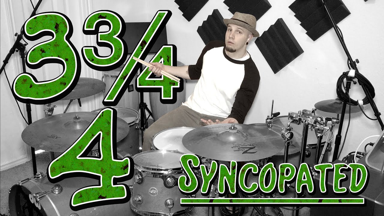 (3¾)/4 Syncopated Groove - Math Drumming - YouTube