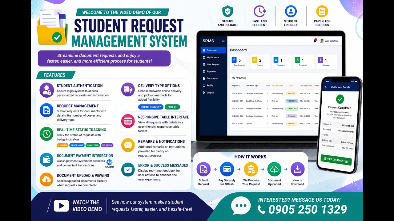 School Document Request System with PayMongo, GCash and SMS - YouTube