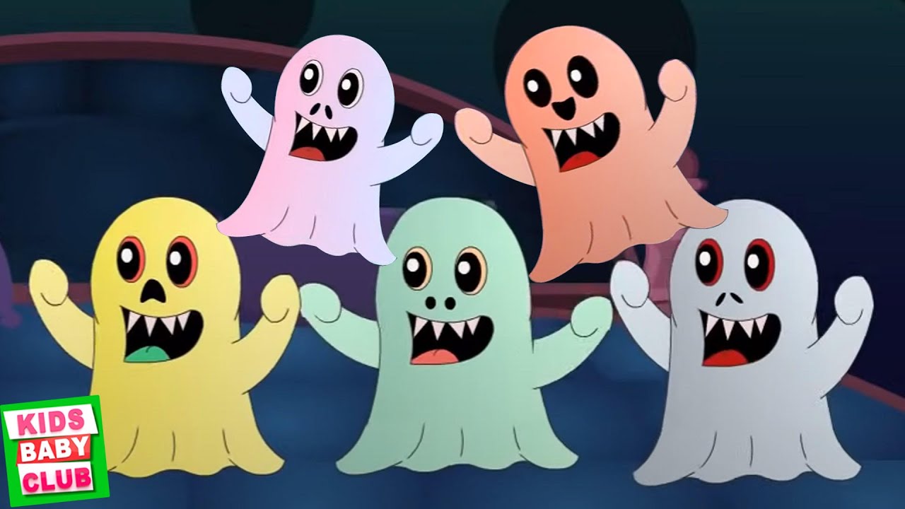 Five Little Monsters for Kids and Halloween Songs and Cartoon Video ...