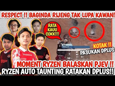 RESPECT‼️MOMENT RYZEN BALASKAN PJEV YANG RATA DARI DPLUS ESPORT🔥RYZEN AUTO TAUNTING RATAKAN ...