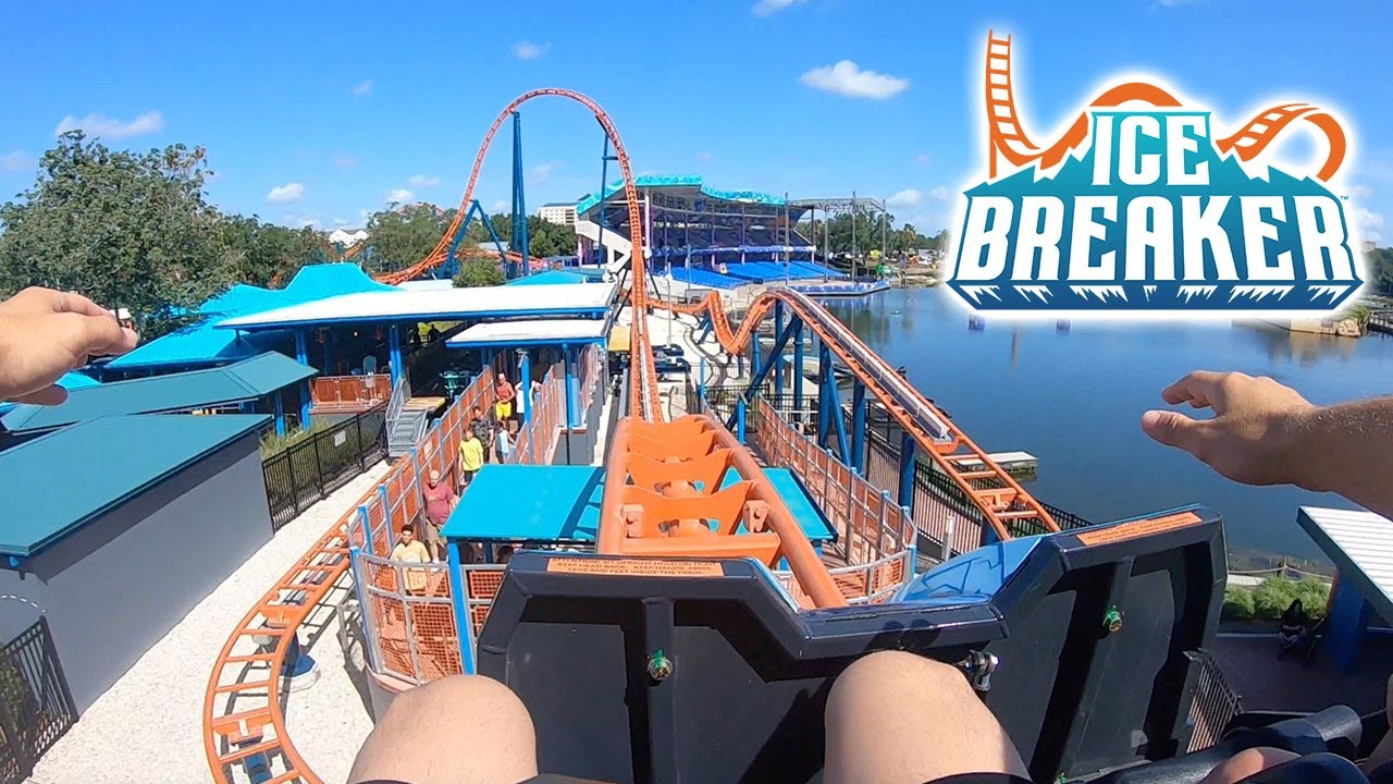 ICE BREAKER FRONT ROW POV - SEAWORLD ORLANDO - YouTube