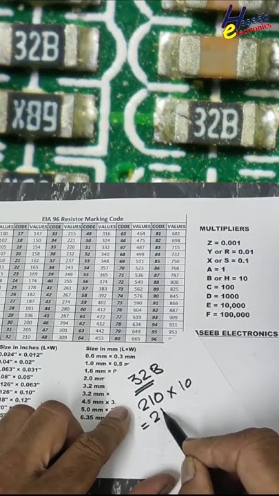 How to Decode 32B SMD Resistor Marking Code | SMD Identification #shorts - YouTube