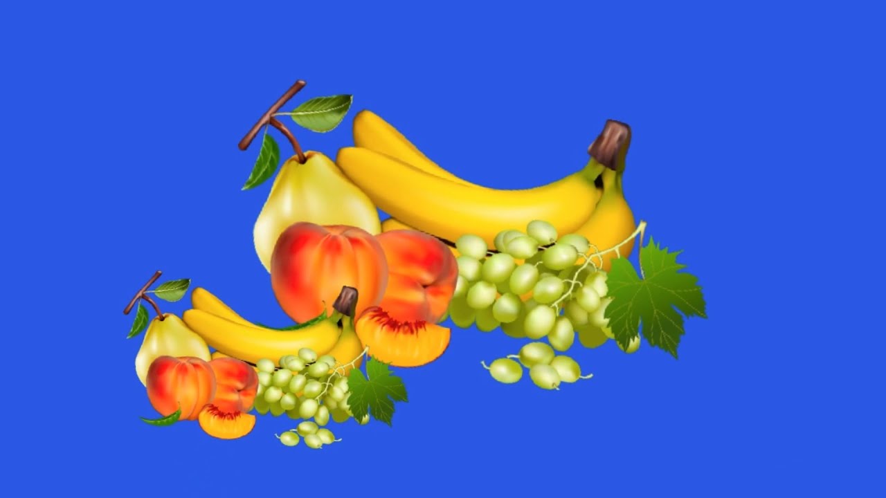 green screen rotation & 3D Fruits/ green screen fruits no copyright ...
