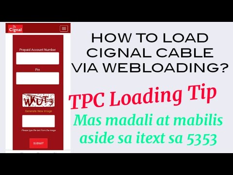 Paano magload ng Cignal sa TPC using Webloading Tool|No need 1 peso ...