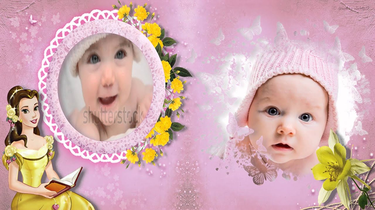 Personalized Disney Princess Belle Frame Video Greeting Card - YouTube