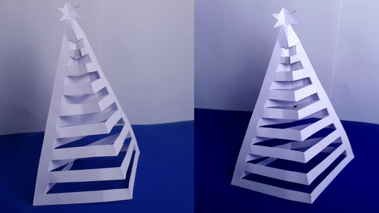 DIY easy and beautiful 3D Christmas tree | How to make 3D x-mas tree ...